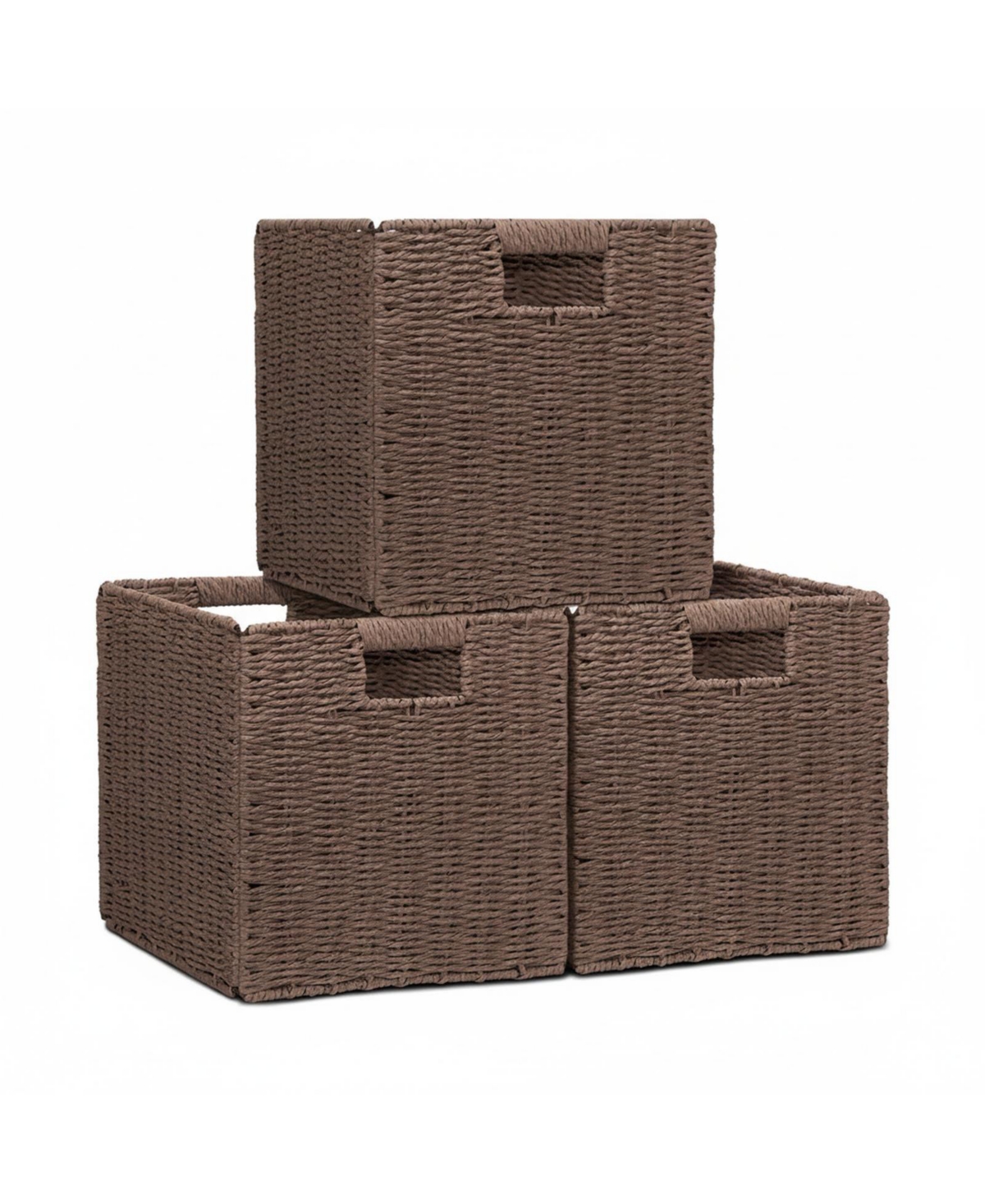 Click here for Yigii 3 Pack Wicker Storage Baskets Foldable Handw... prices