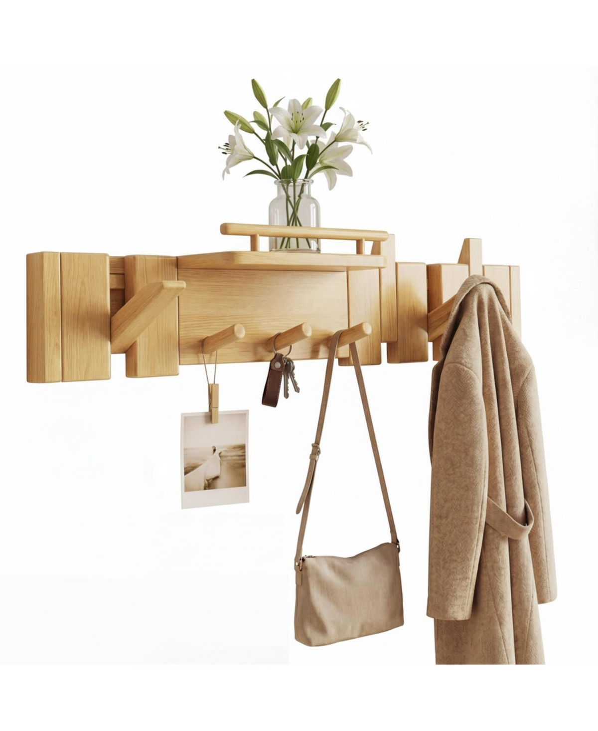 Click here for Yigii Mid Century Modern Solid Wood Wall Coat Hang... prices