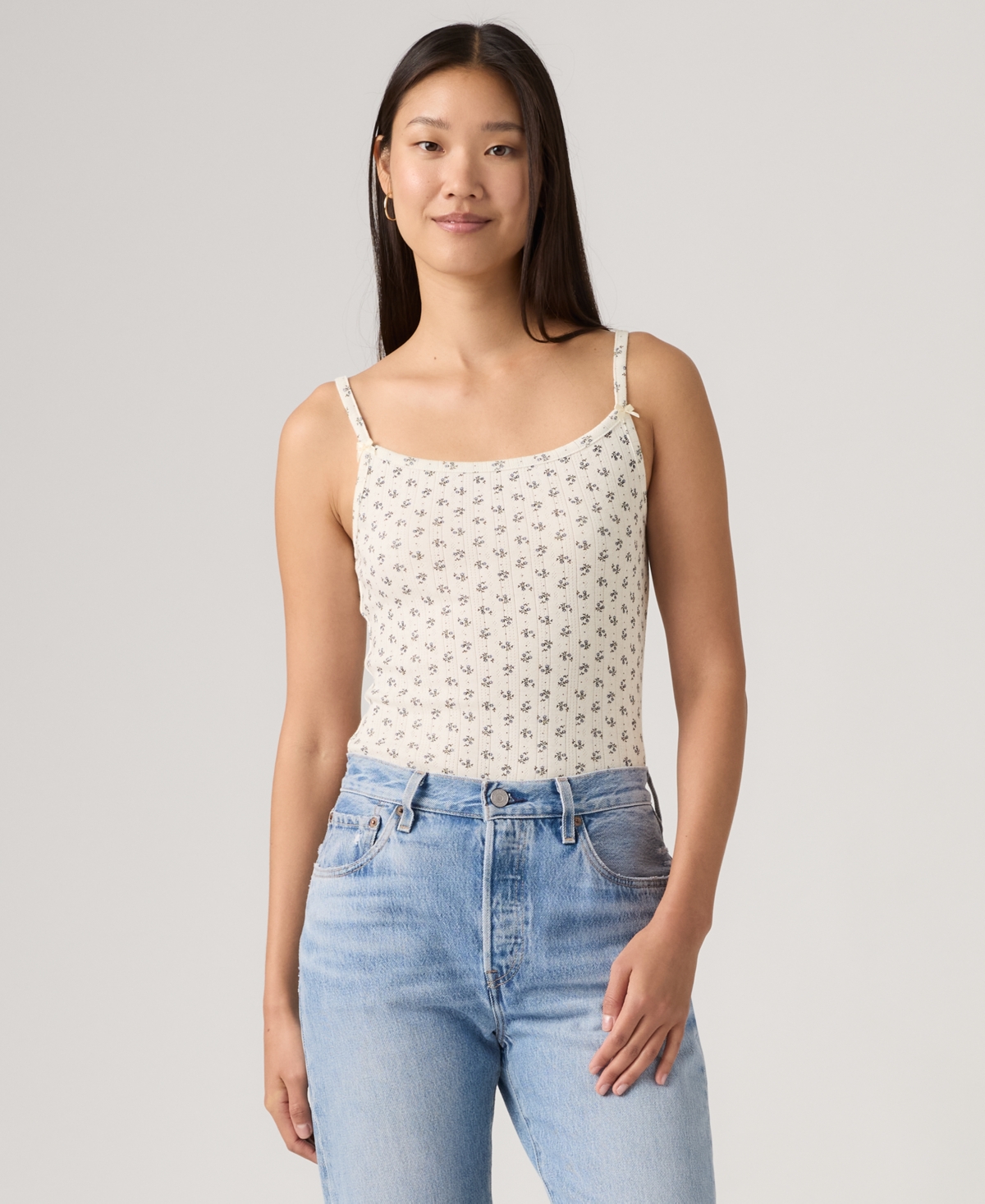 Click here for Levis Womens Sweetie Floral Pointelle Cotton Cami... prices