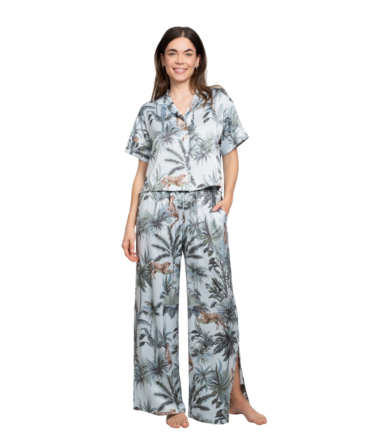 Click here for Midnight Bakery Womens Printed Top and Pajama Pant... prices