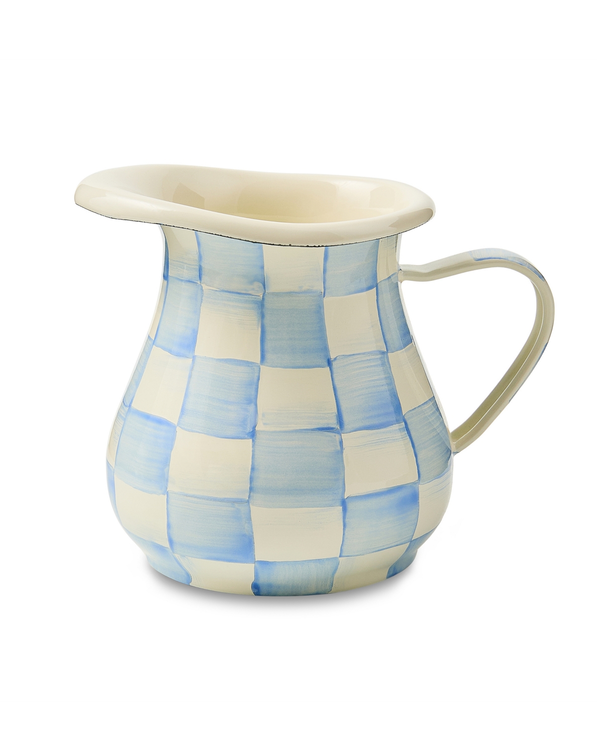 Click here for MacKenzie-Childs Sky Check Creamer - Sky Blue prices