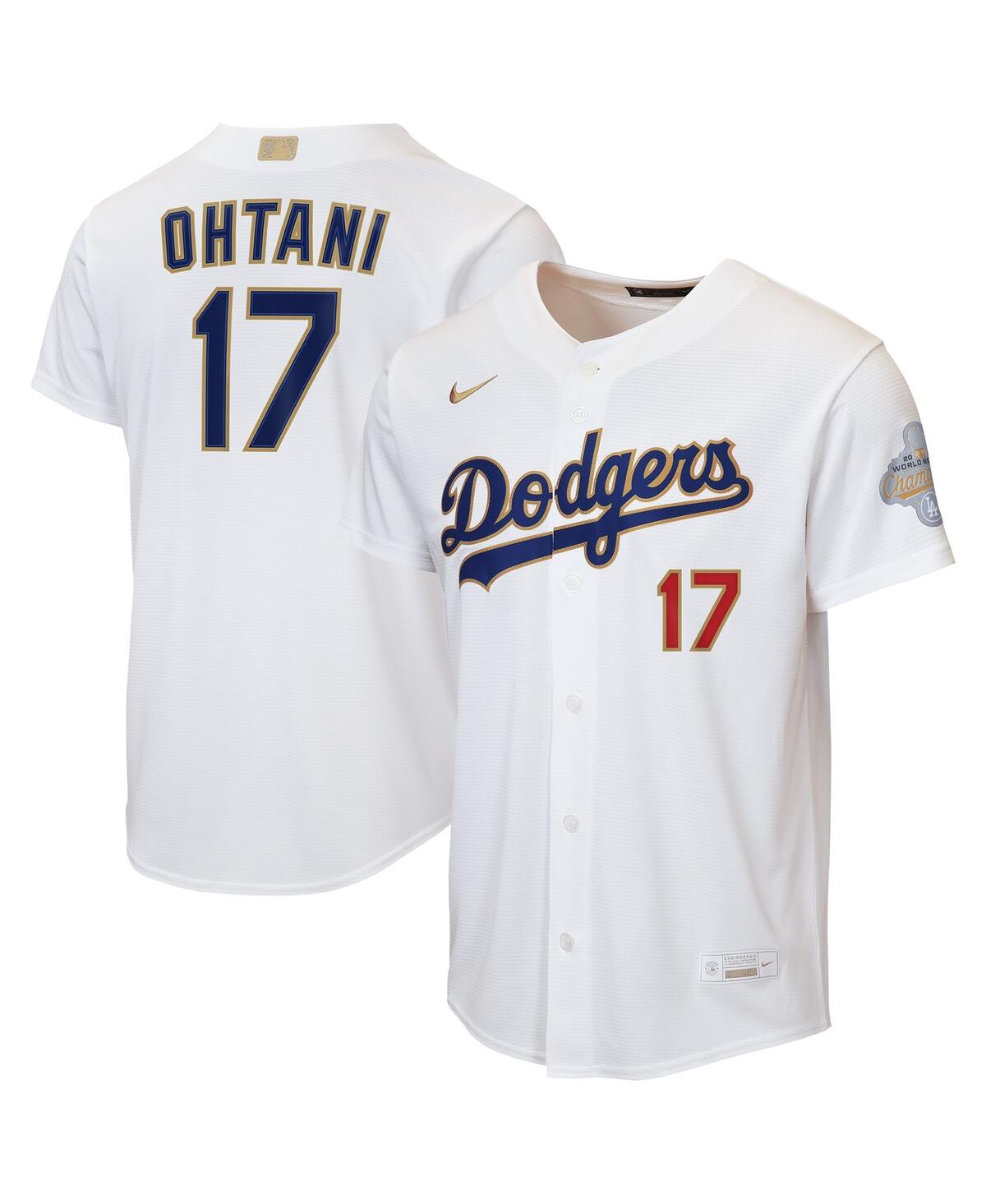 Click here for Nike Big Boys and Girls Shohei Ohtani White Los An... prices