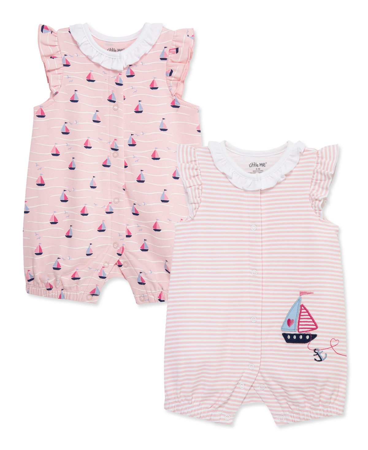 Click here for Little Me Baby Girls Sailboats Sleeveless Rompers... prices
