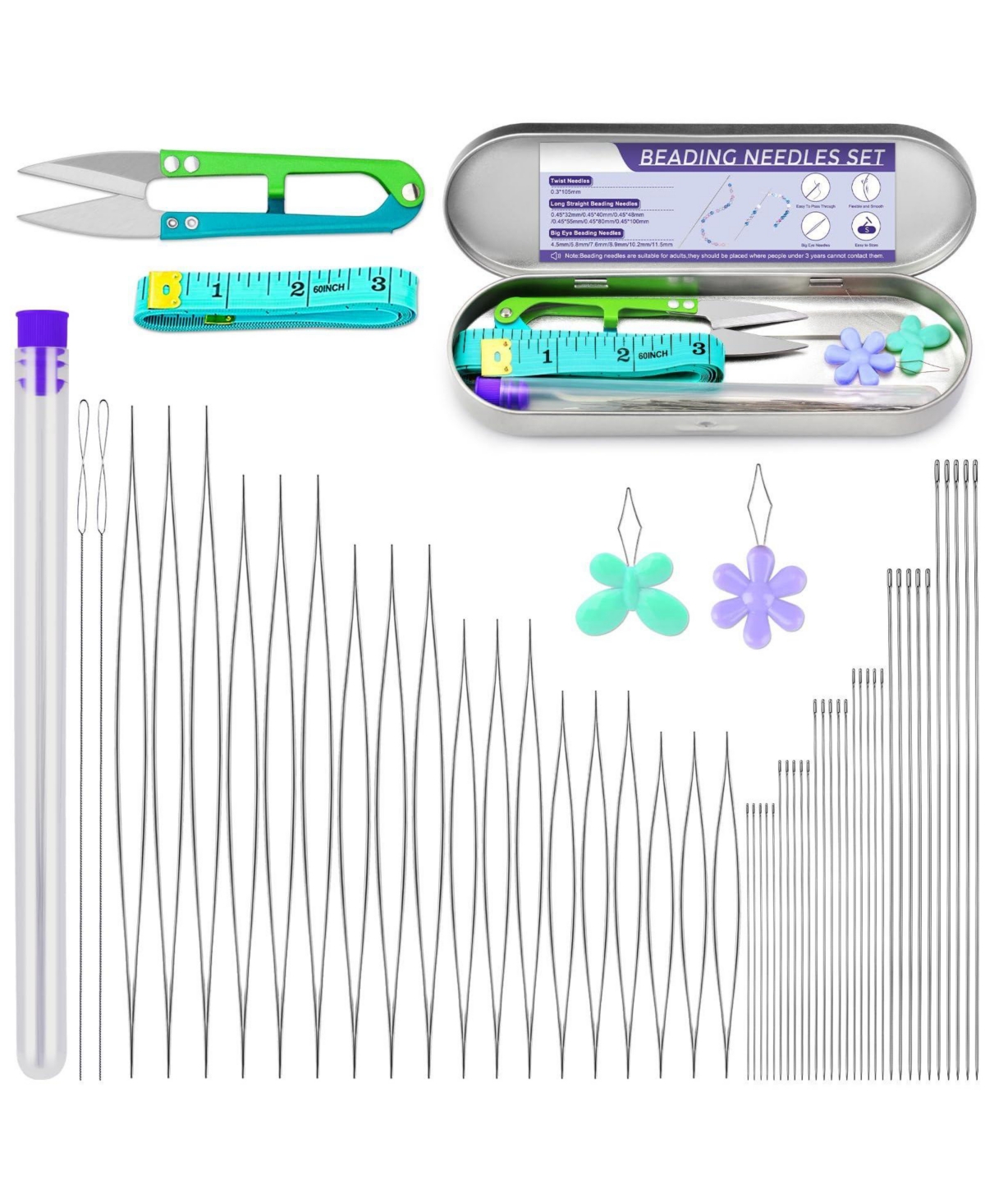 Click here for Gnuadz 86pc Beading Set Big Eye Seed Bead Long Str... prices