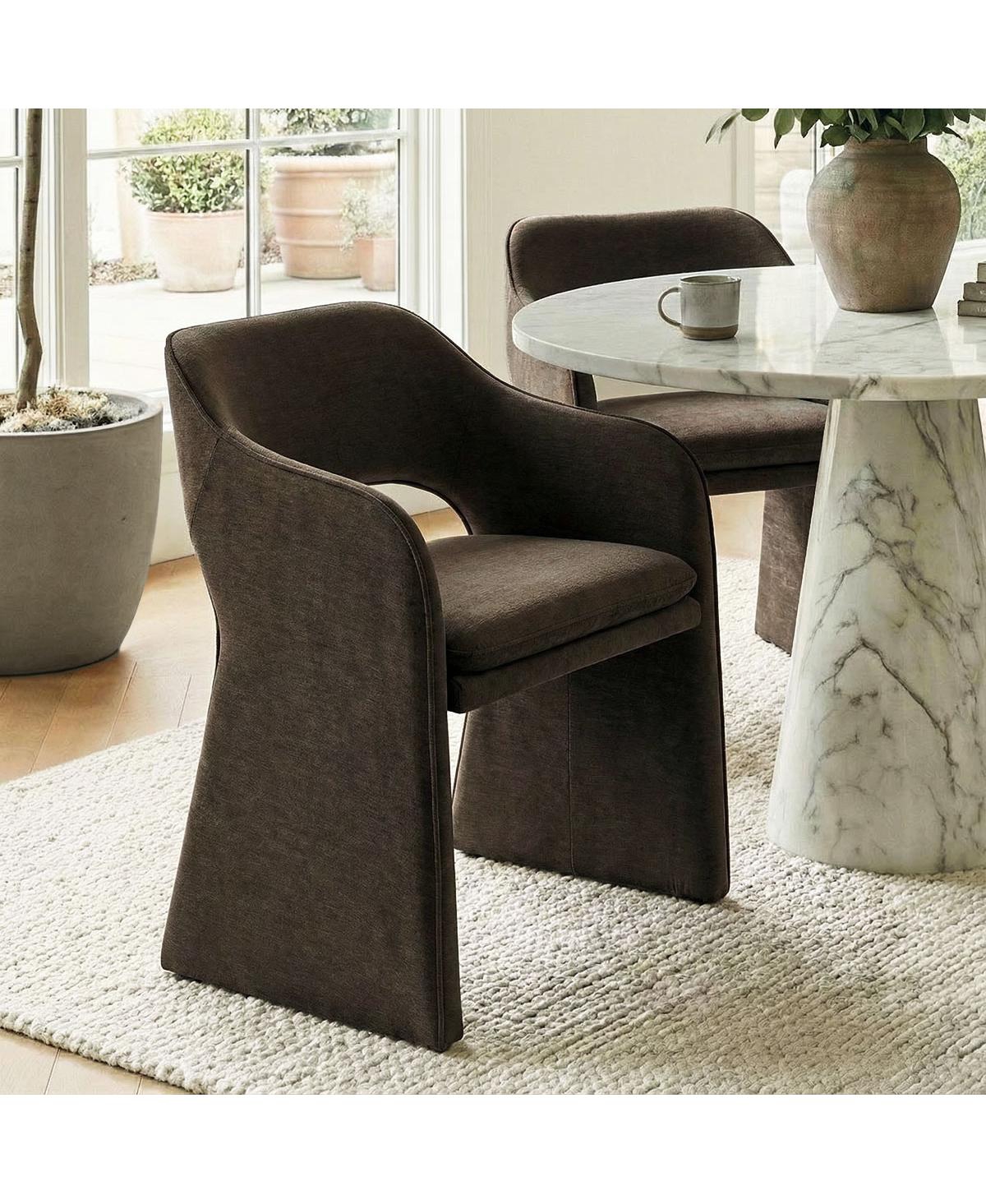 Click here for Maison Boucle Set of 2 Chenille Dining Chairs  19-... prices