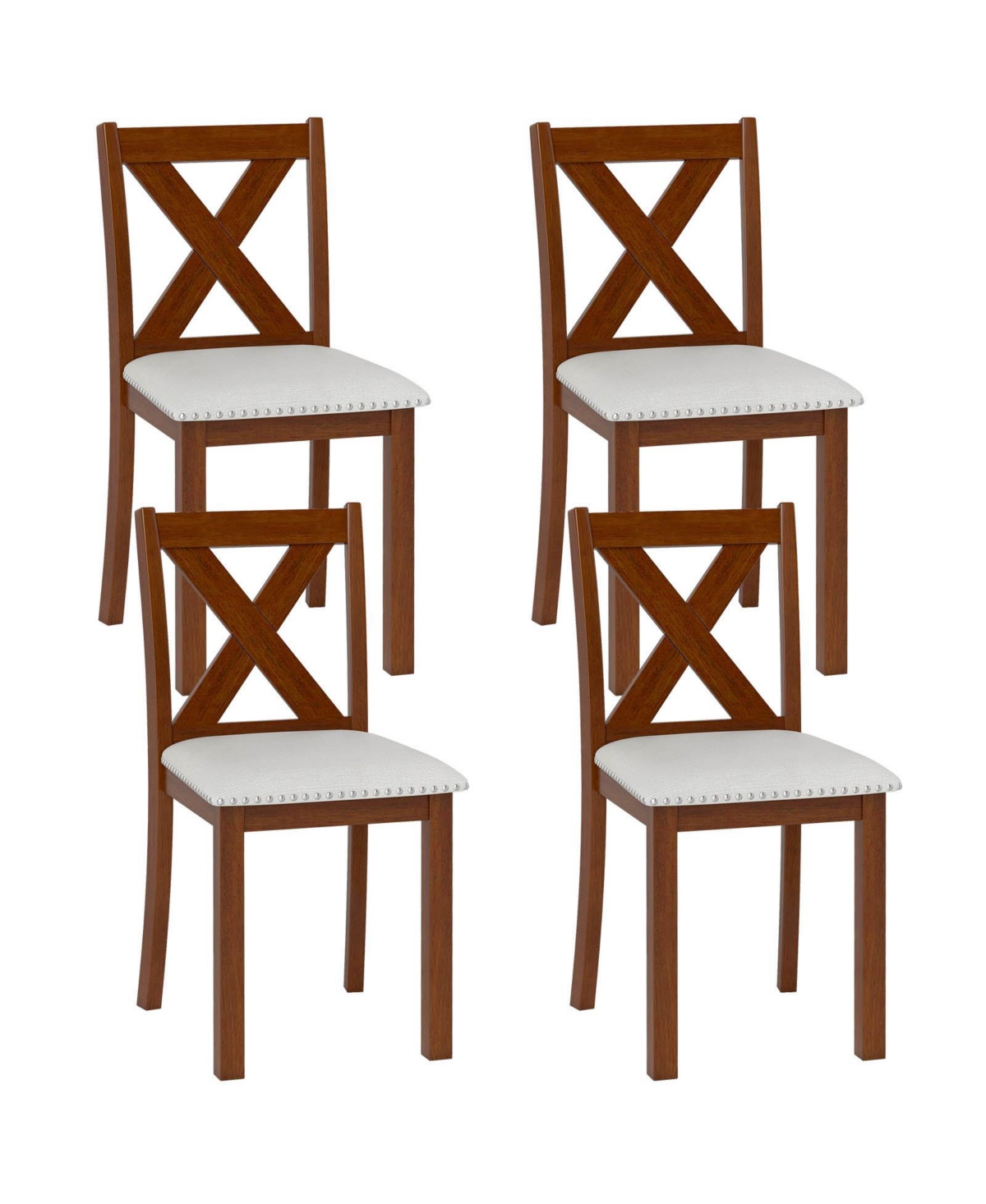 Click here for Gymax Wooden Dining Chair Set of 4 w/Acacia Wood L... prices