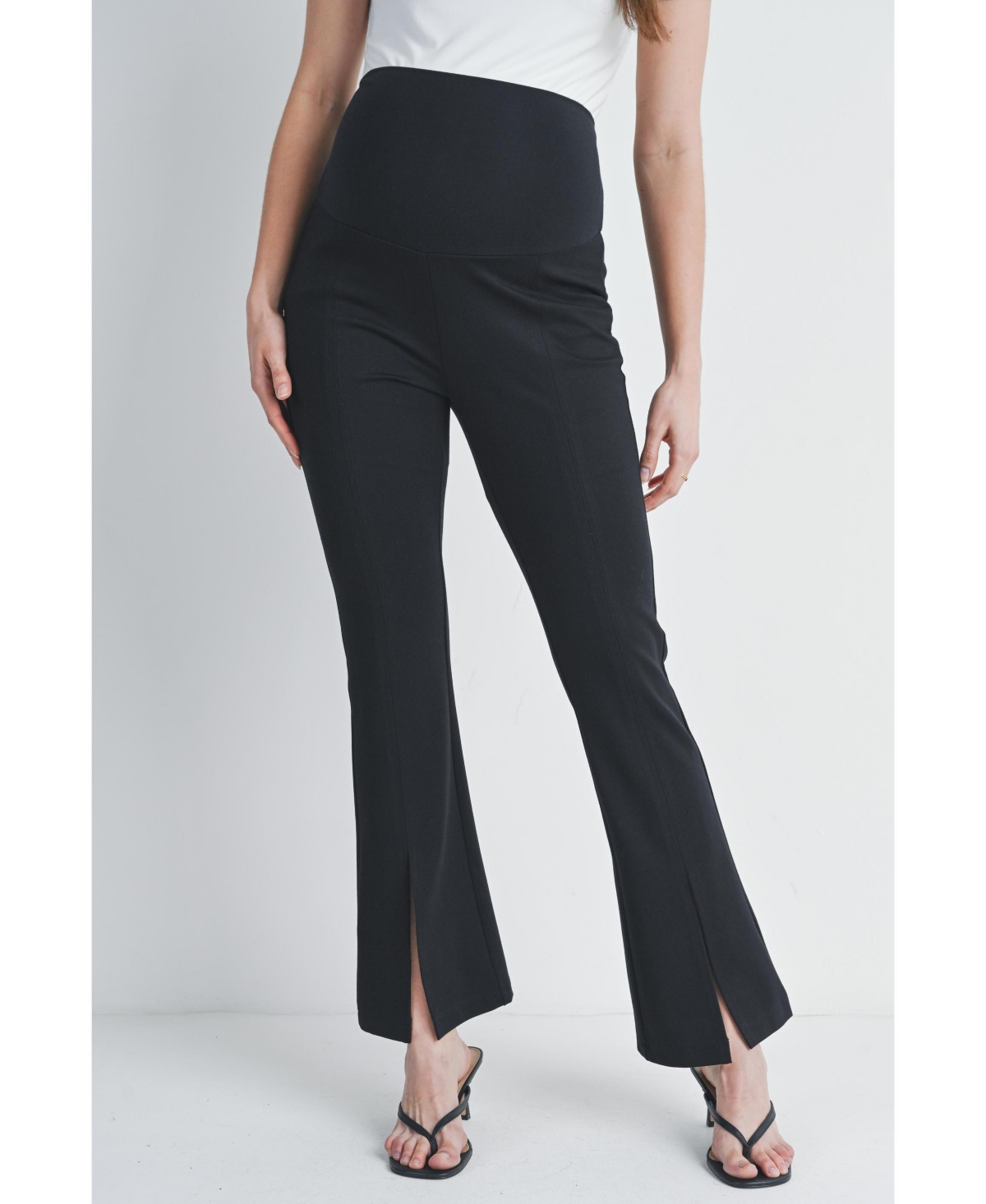Click here for Hello Miz Maternity Over-the-Belly Flare Leg Pants... prices