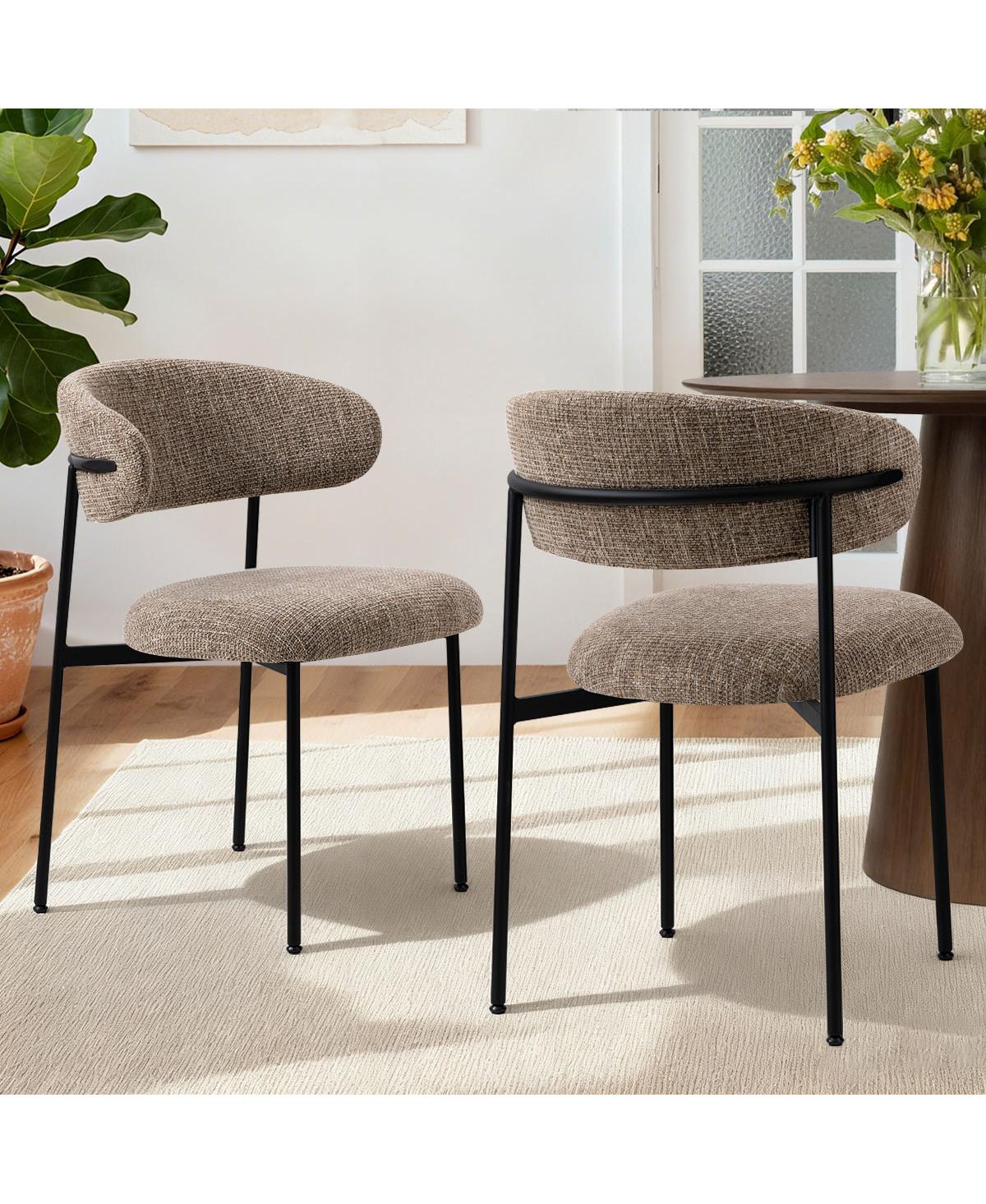 Click here for Maison Boucle Set of 2 Modern Textured Upholstered... prices
