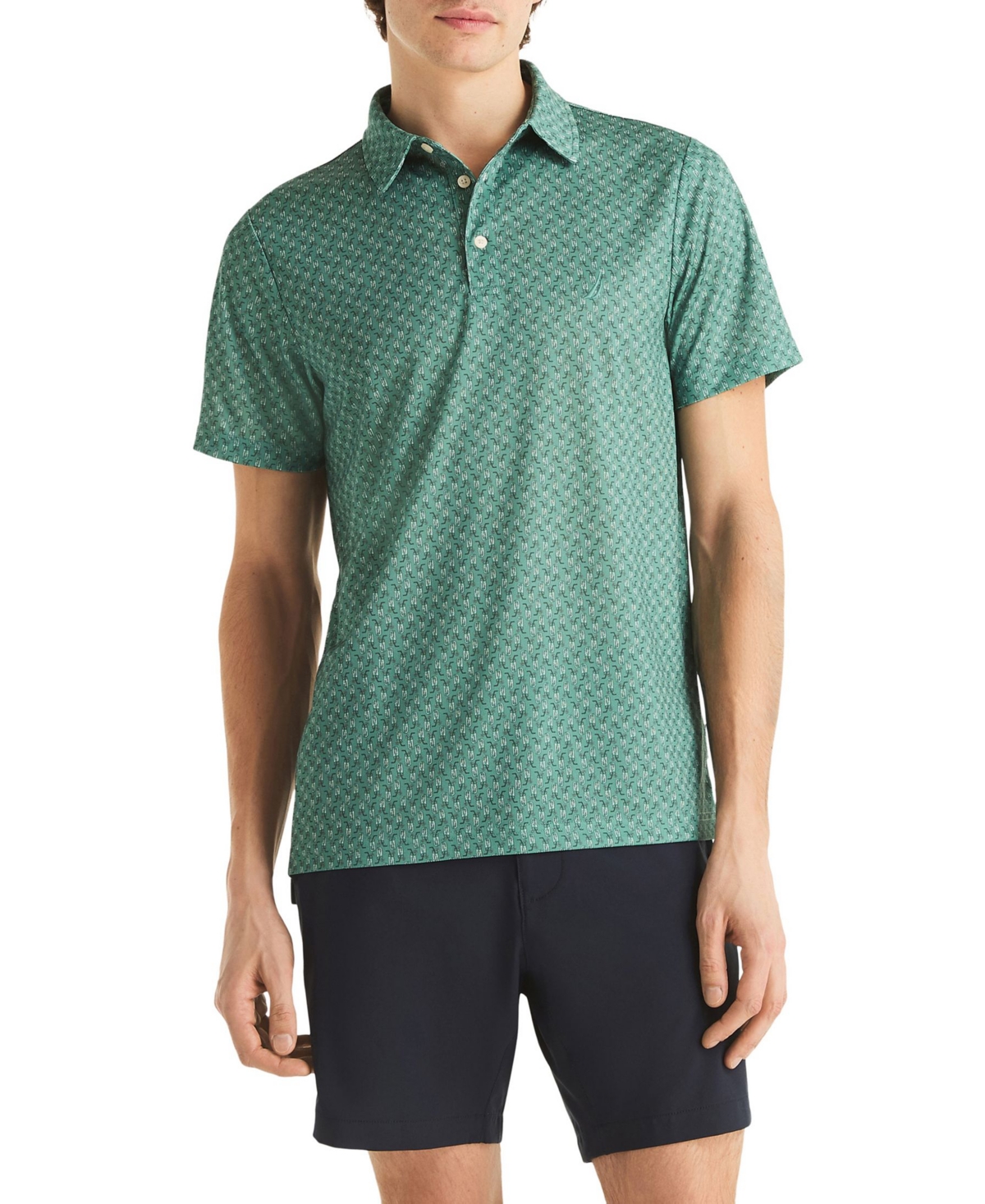 Click here for Nautica Mens Print Golf Polo Shirt - Ocengrenry prices