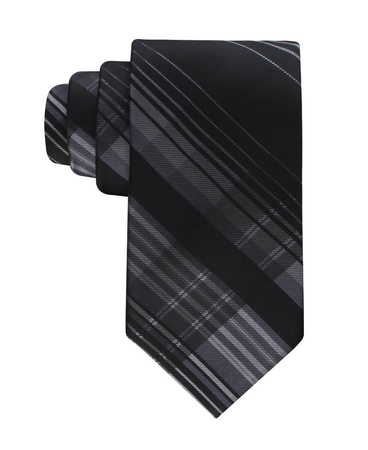 Click here for Calvin Klein Mens Abate Plaid Classic Tie - Black prices
