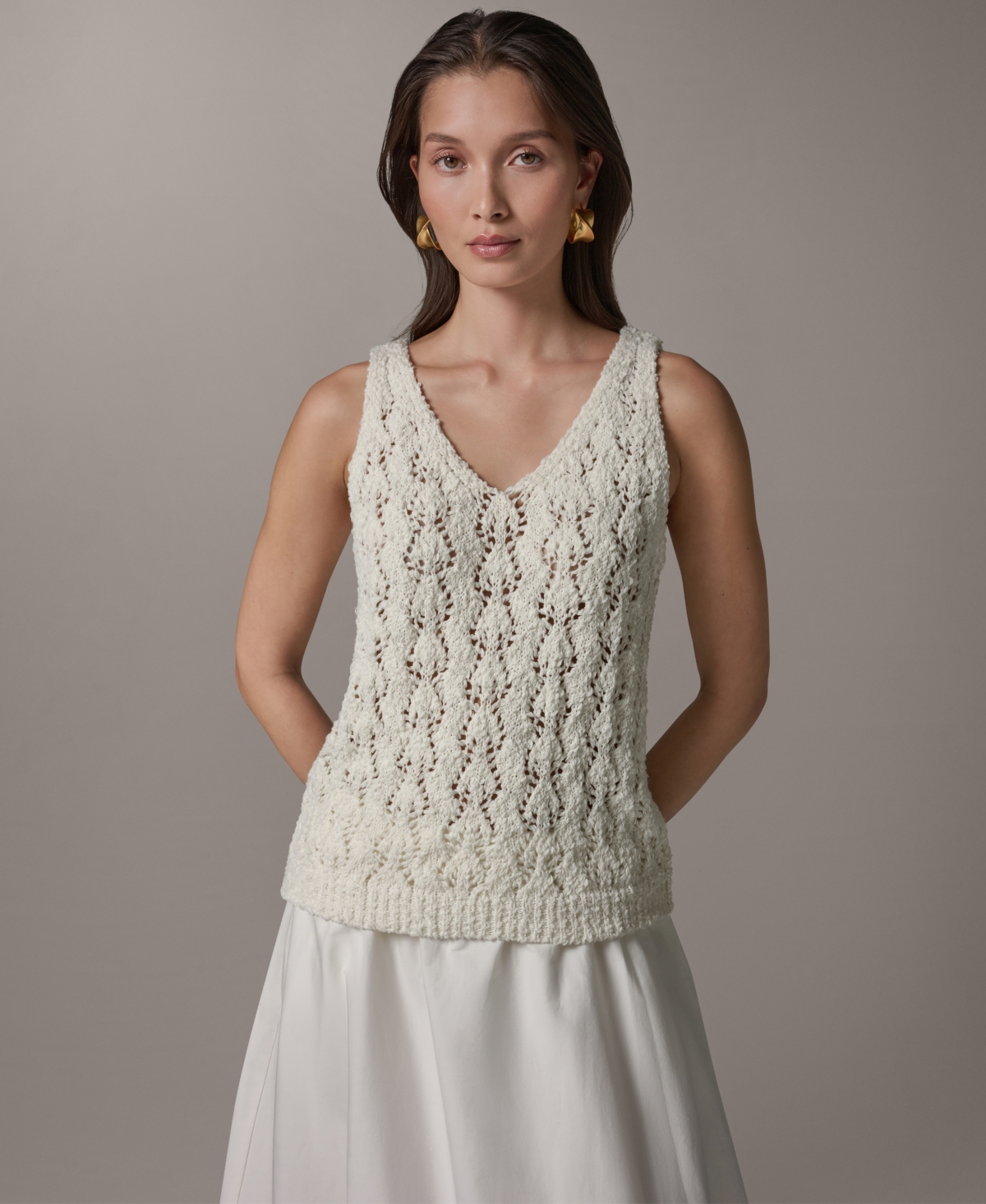 Click here for Donna Karan Weekend Womens Double V-Neck Tank Top... prices