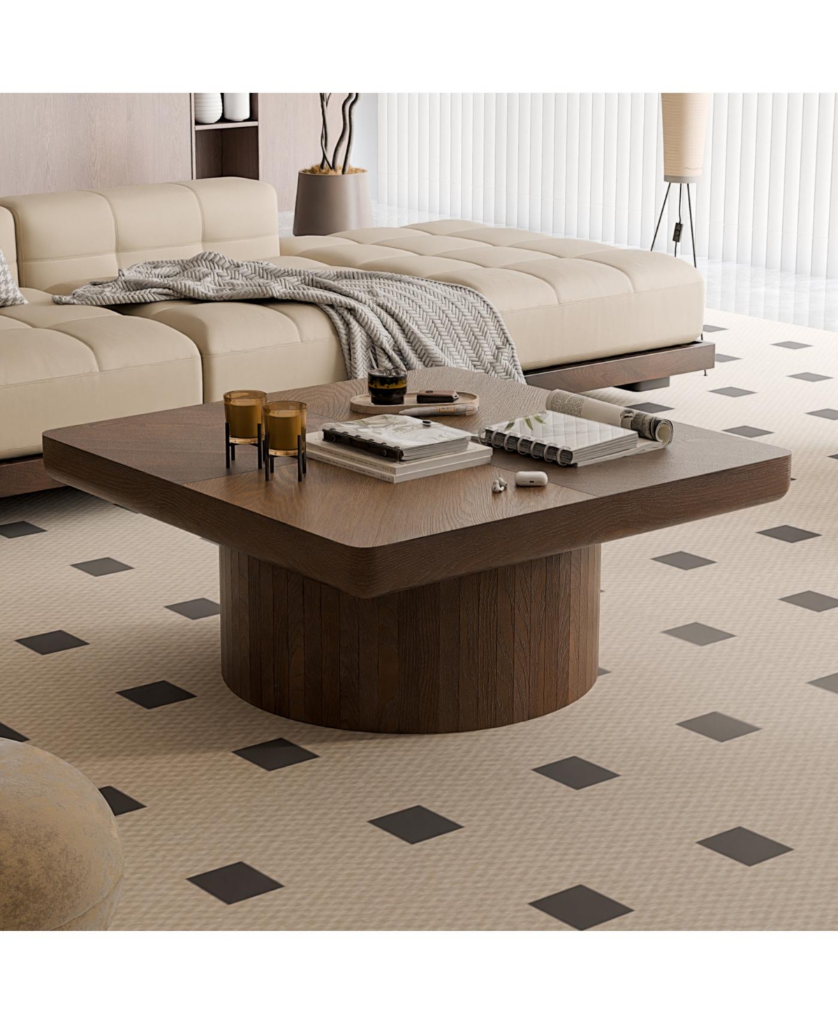 Click here for Streamdale Furniture Walnut 34.6 Modern Wood Coffe... prices