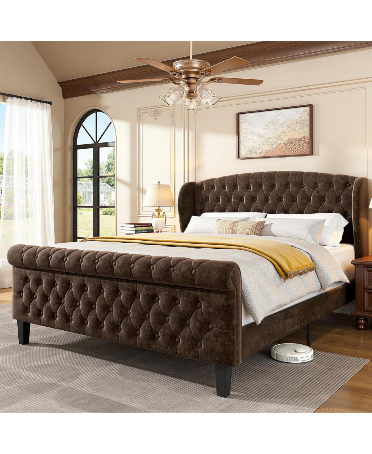 Click here for Sailvan Queen Size Sleigh Bed Frame Upholstered in... prices