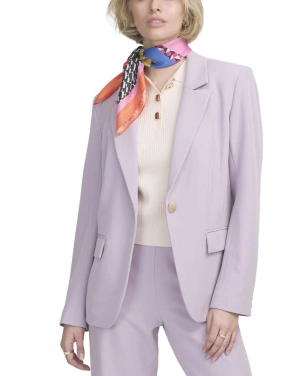 Click here for Elle Collection Womens One-Button Jacket - Purple... prices