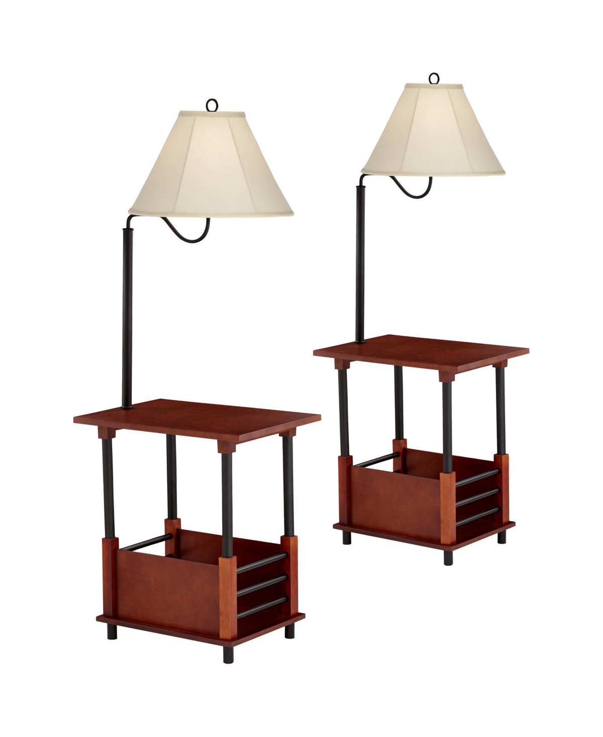 Click here for Regency Hill Rustic Farmhouse Floor Lamps with End... prices
