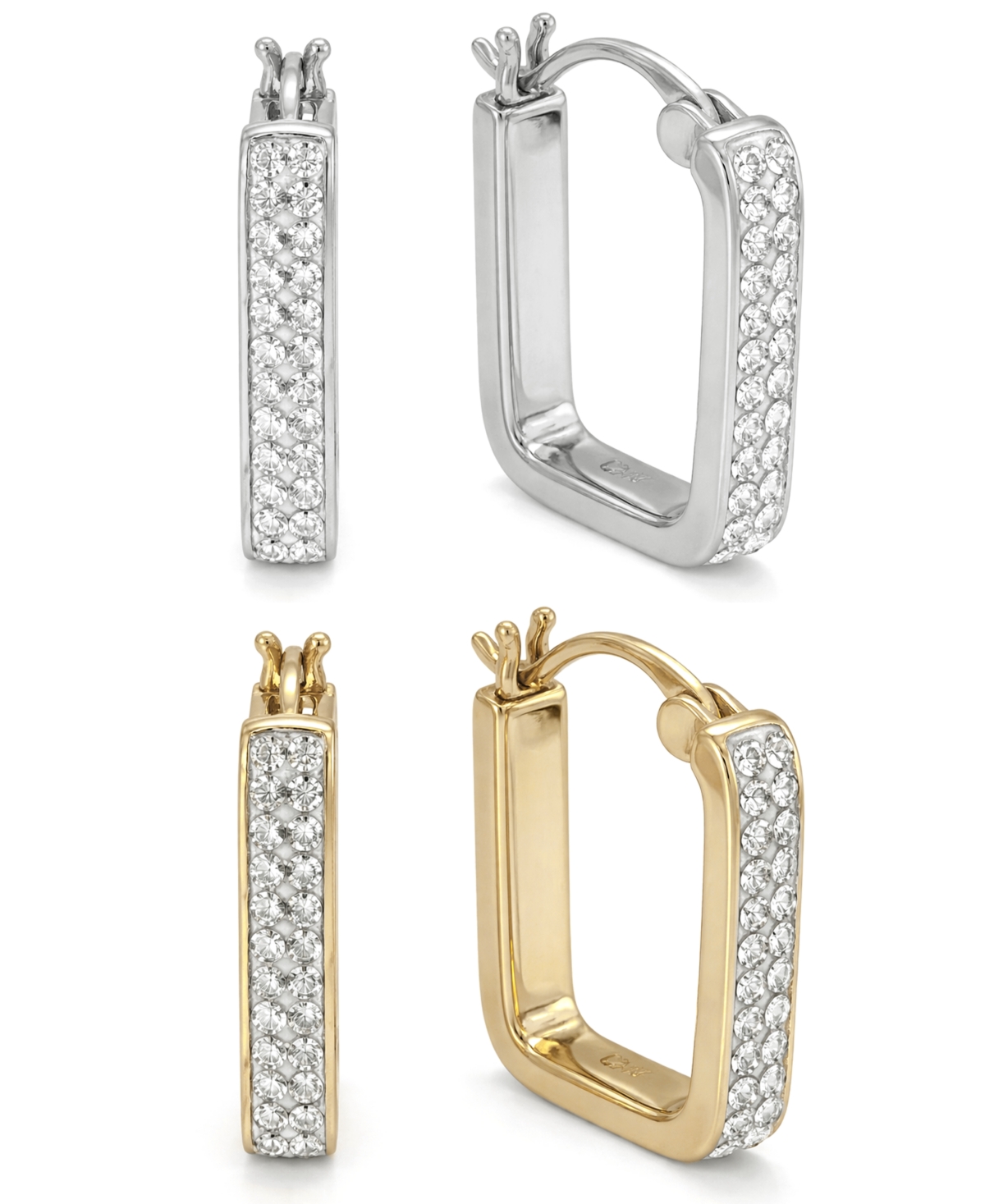 Click here for And Now This Gold Plated 2-Piece Click Top Hoop Ea... prices