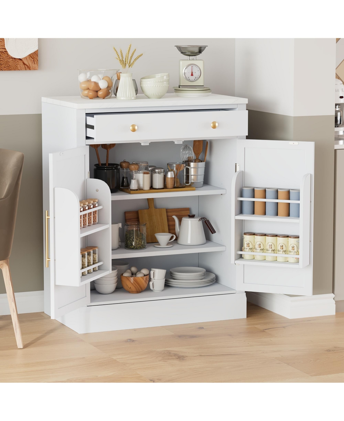 Click here for Rainsken Modern Kitchen Pantry  Buffet Food Storag... prices