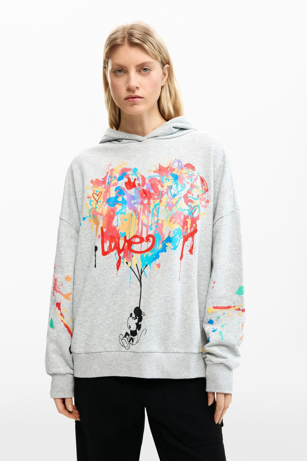 Click here for Desigual Womens Mickey Mouse Sweatshirt - Grey prices