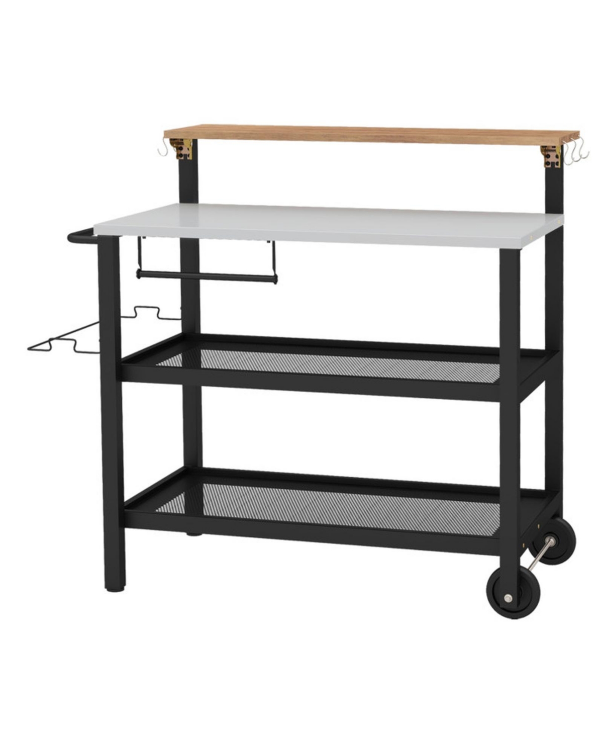 Click here for Gouun Rolling 3-Tier Bar Cart with Flip-Up Table... prices
