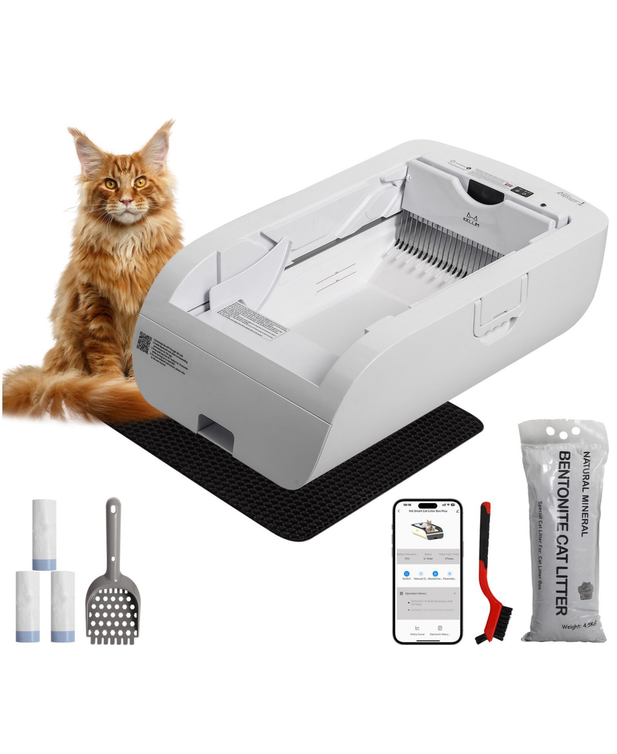 Click here for Zeus & Ruta Wi-Fi Smart Litter Box with Touchscree... prices