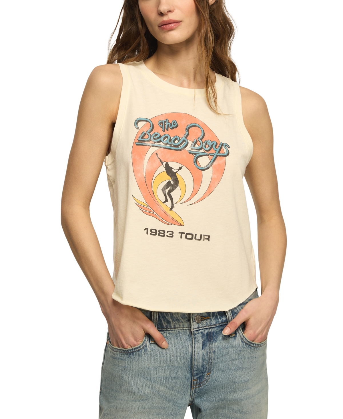 Click here for Lucky Brand Womens Beach Boys Crewneck Graphic Tan... prices