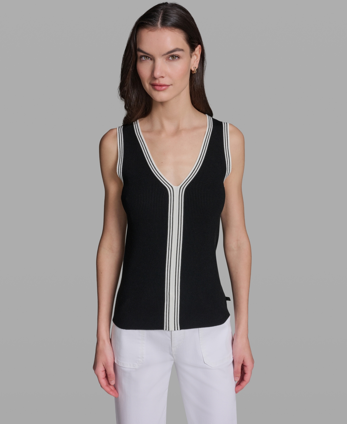 Click here for Karl Lagerfeld Paris Womens V-Neck Sweater - Black... prices