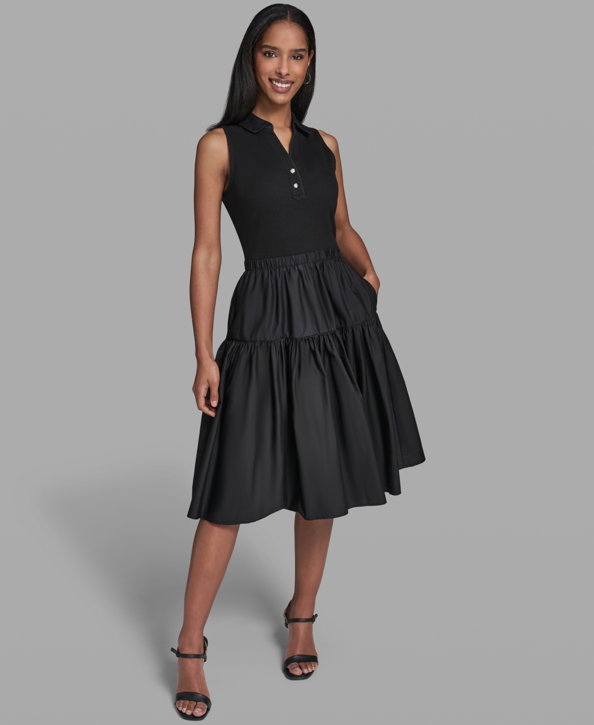 Click here for Karl Lagerfeld Paris Womens Collared Tank Dress -... prices