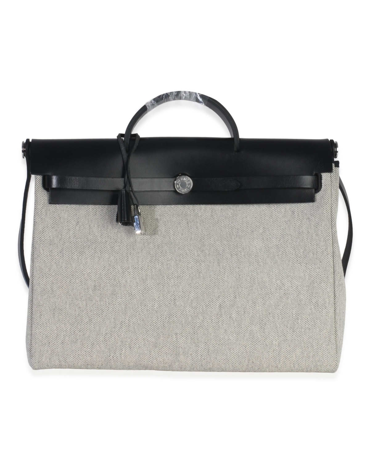 Click here for Pre-Owned HERMES Vache Hunter Toile Ecru Black Her... prices