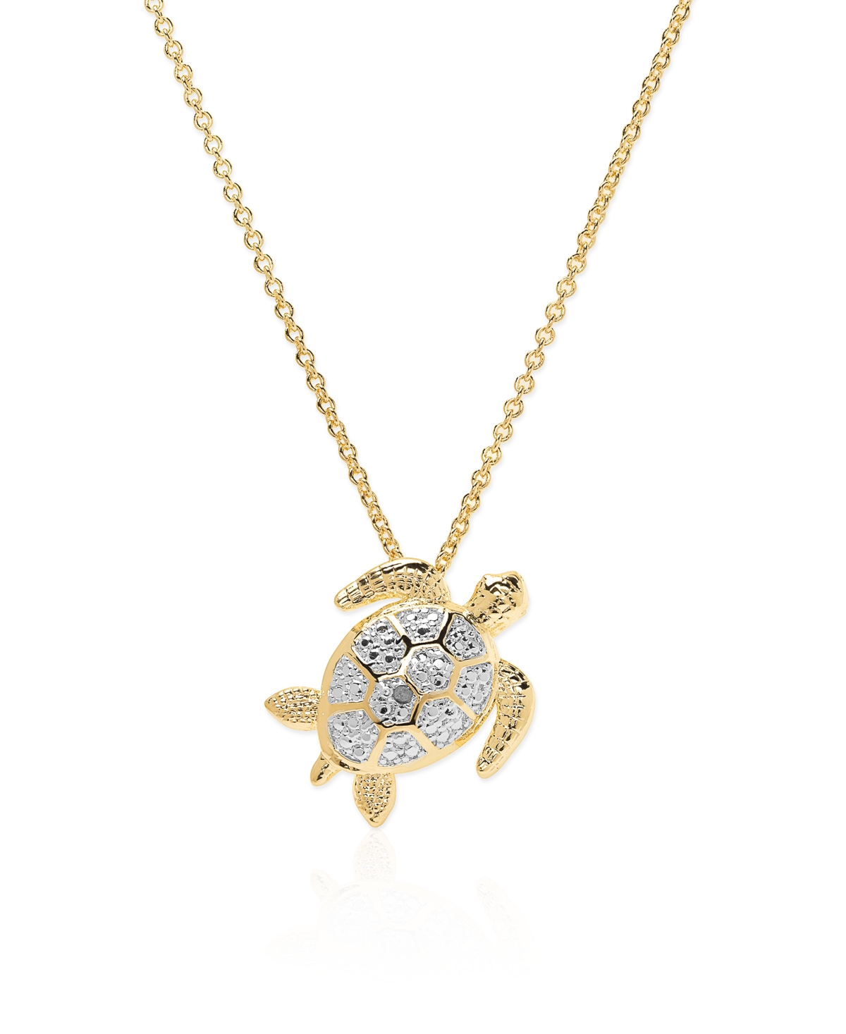 Click here for Macys Diamond Accent 0.005 ct. t. w. Turtle Pendan... prices