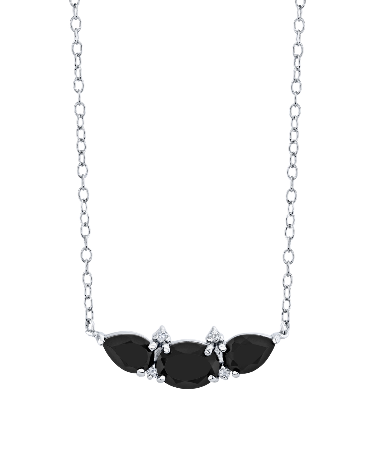 Click here for Macys Onyx (2-1/5 ct. t.w.) and Diamond Accent Nec... prices