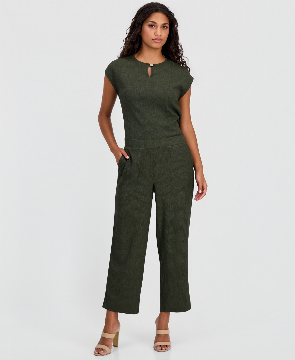 Click here for Anne Klein Essentials Petite Pebble-Texture Knit P... prices