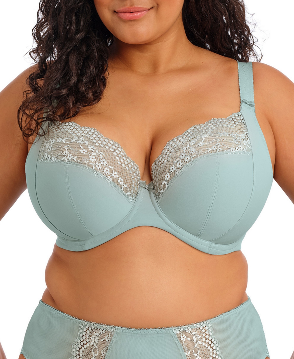 Click here for Elomi Womens Lucie Underwire Plunge Bra - Mist prices