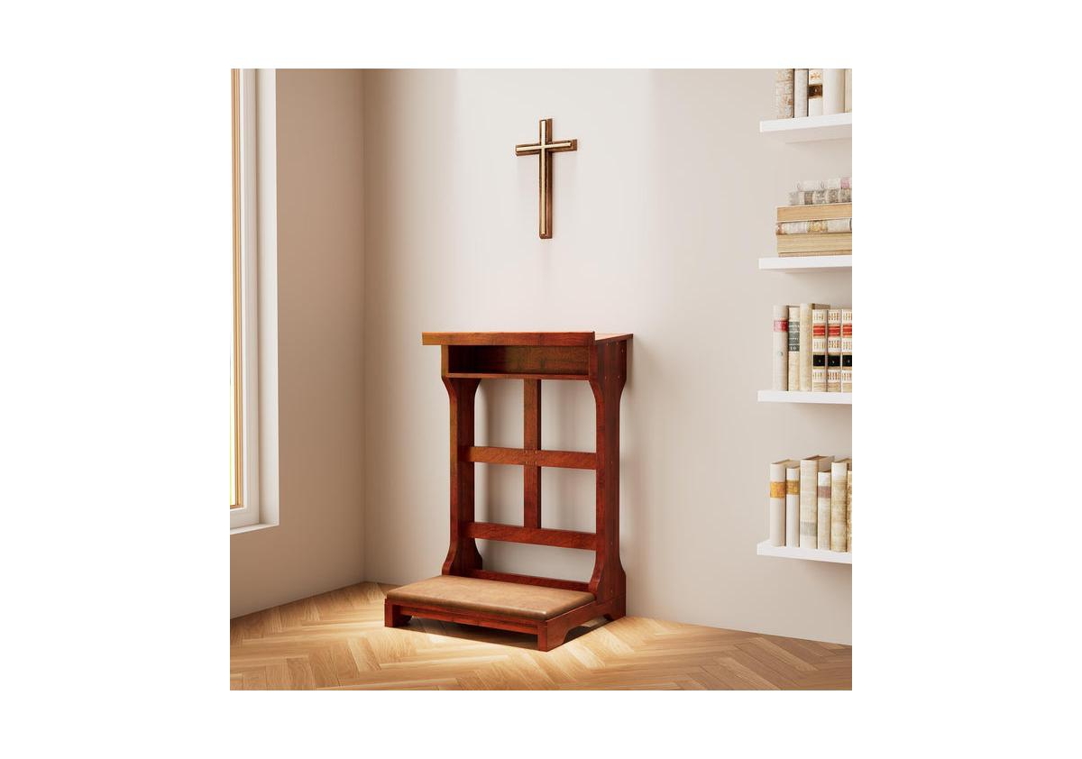 Click here for Aecojoy Acacia Wood Prayer Kneeler Bench with Stor... prices