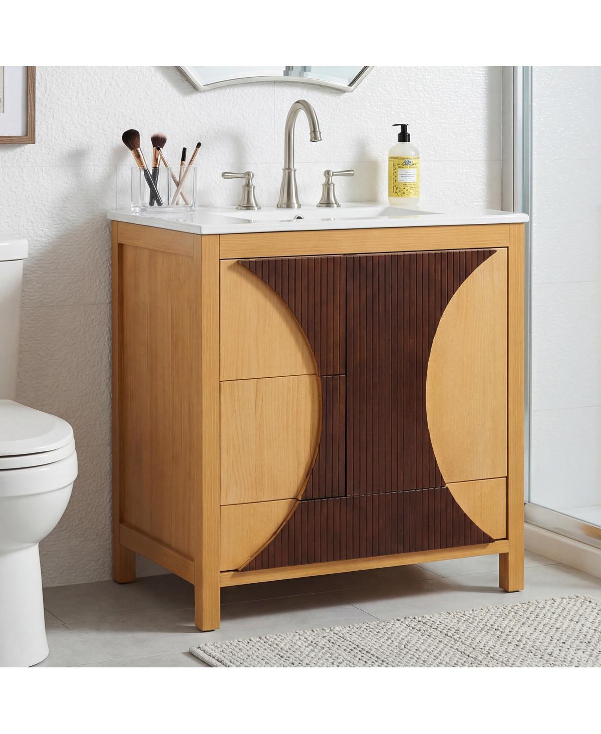 Click here for Sillysis 30 Inch Mid-Century Modern Bathroom Vanit... prices