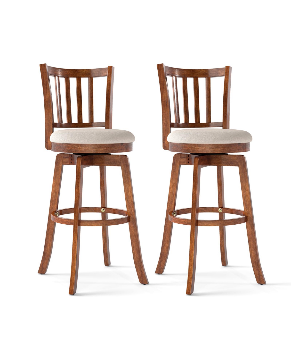 Click here for Gymax 30.5 Swivel Barstools Set of 2 w/Backrest an... prices