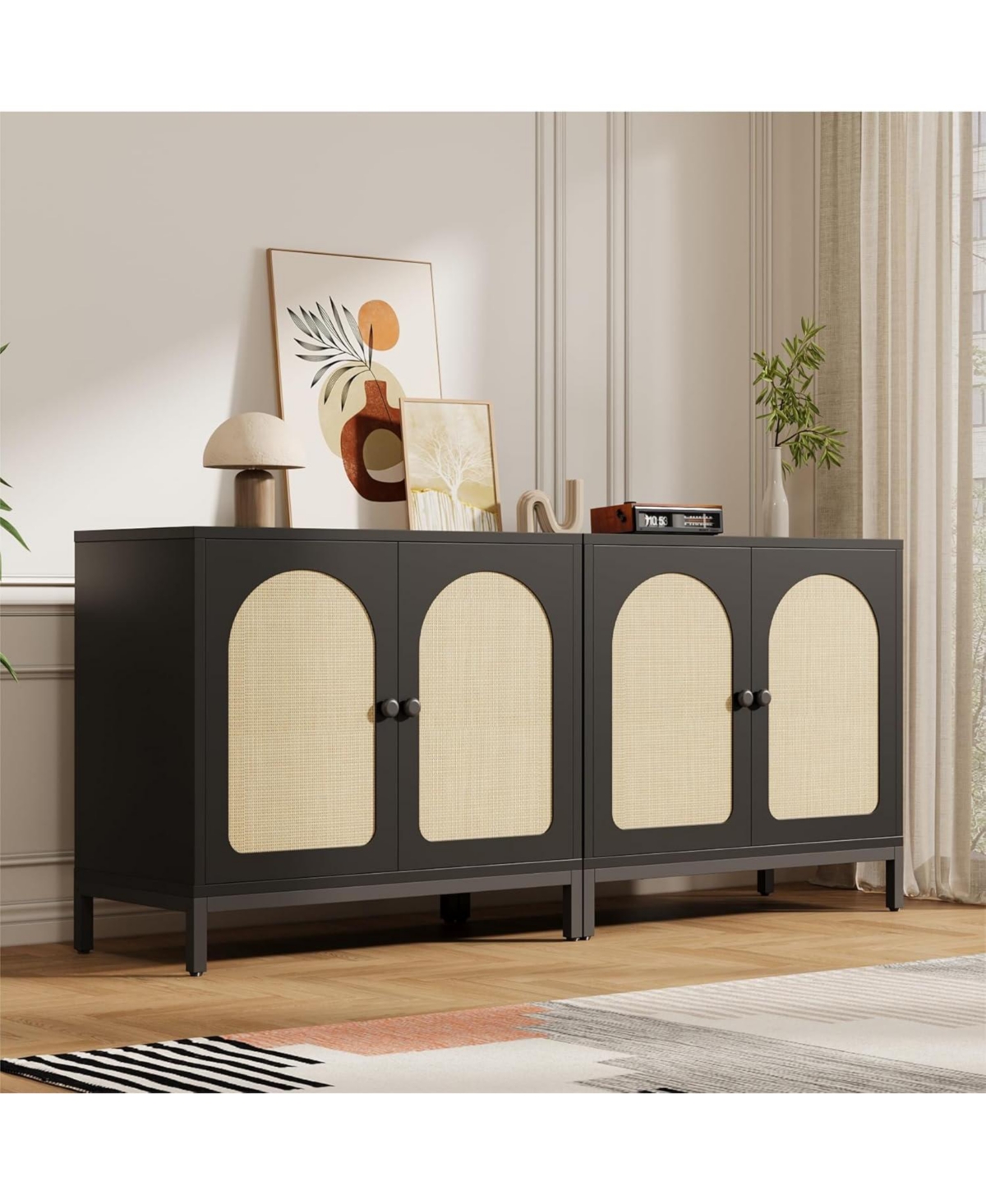 Click here for gaomon Rattan Sideboard Buffet Cabinet Set of 2  B... prices