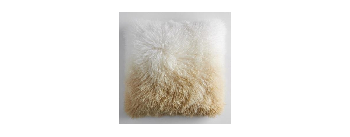 Click here for Z Gallerie Ombre Mongolian Pillow - White prices