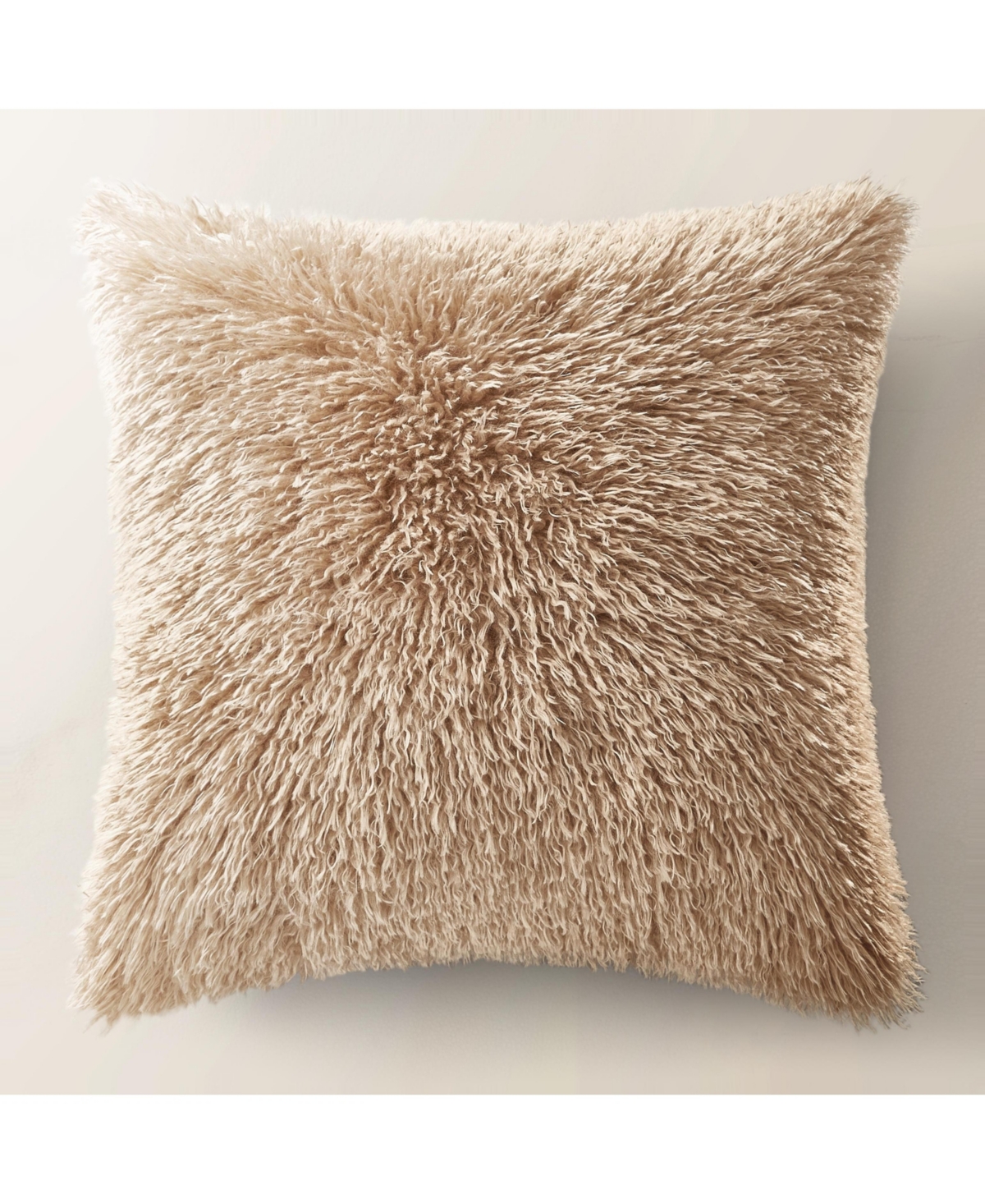 Click here for Z Gallerie Micah Faux Mongolian Pillow - Beige prices