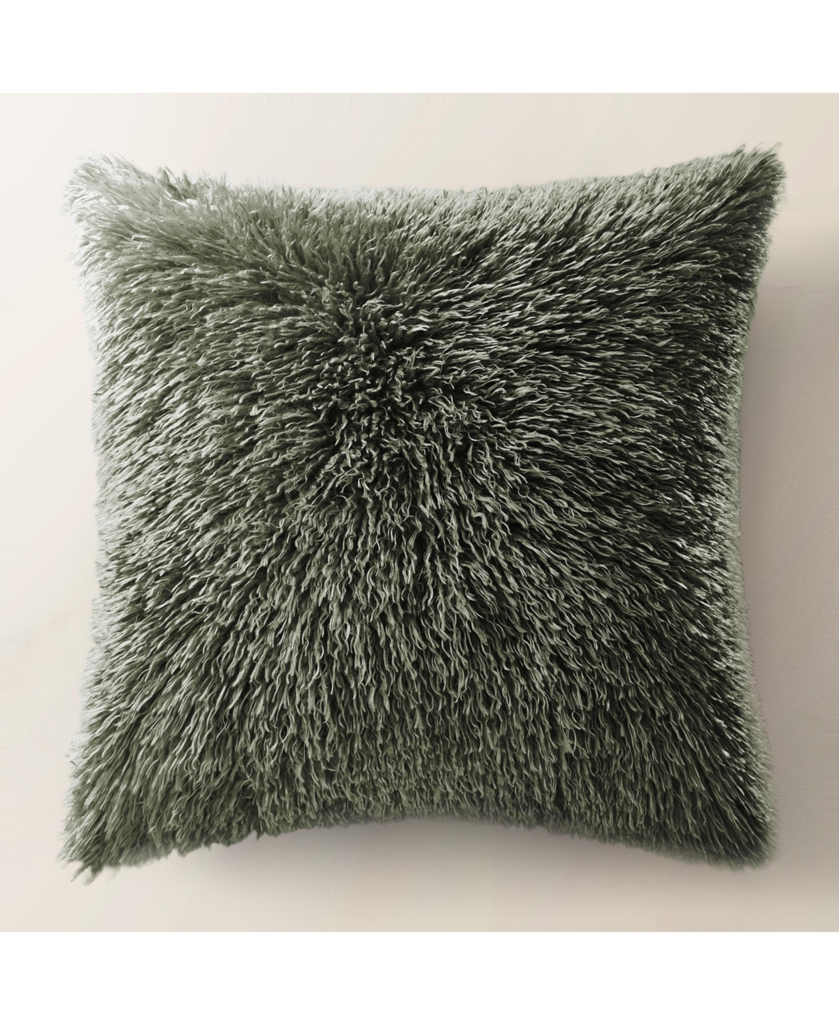 Click here for Z Gallerie Micah Faux Mongolian Pillow - Green prices