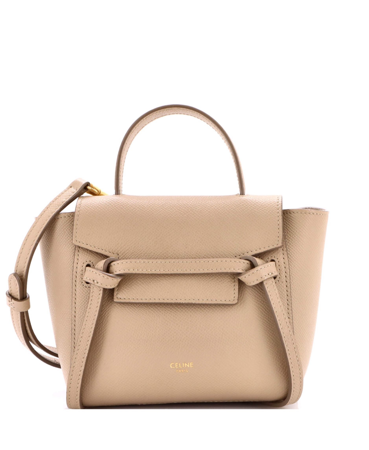 Click here for Pre-Owned Celine Pico Belt Bag Textured Leather -... prices