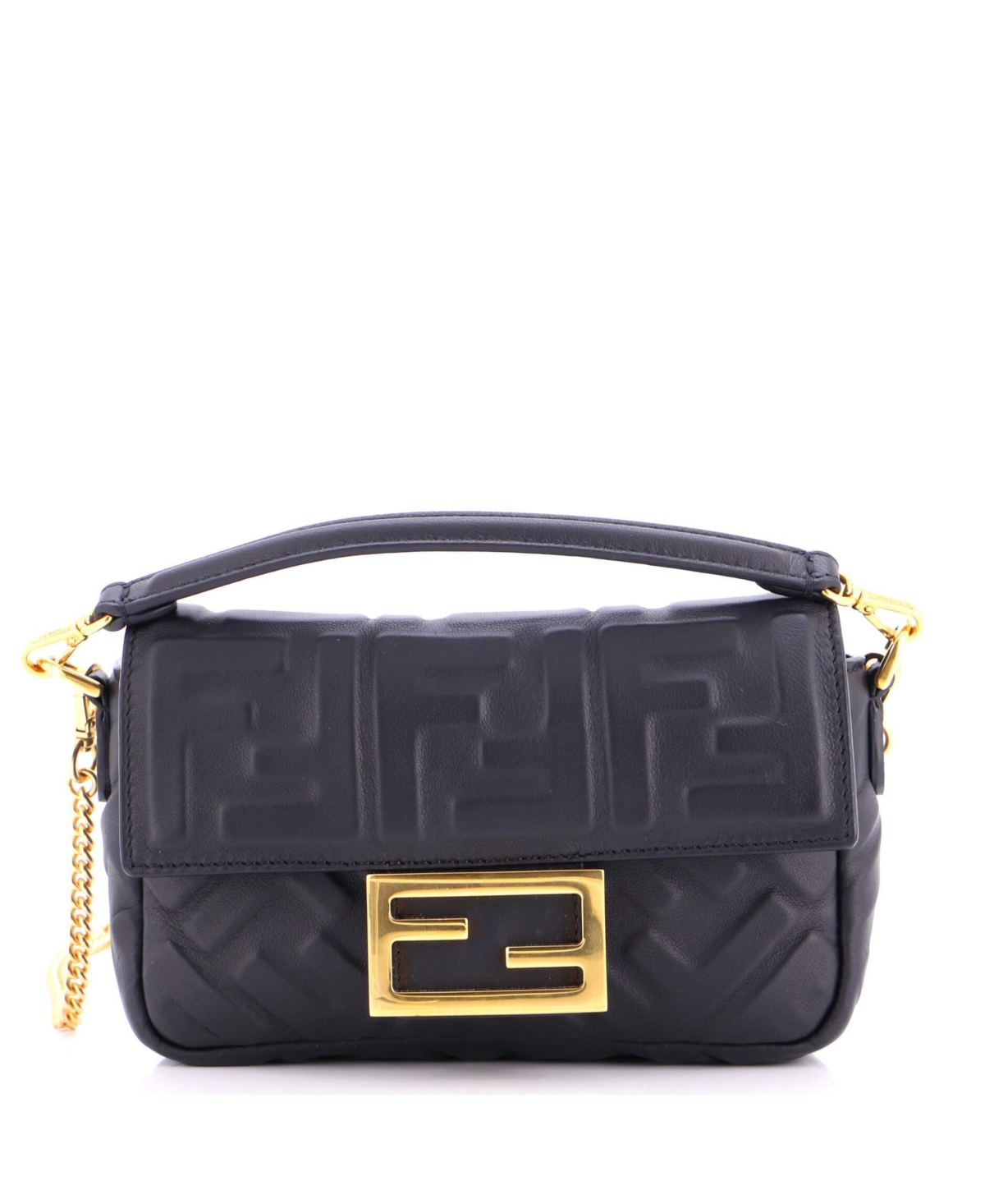 Click here for Pre-Owned Fendi Small Midi Baguette Chain Bag Zucc... prices