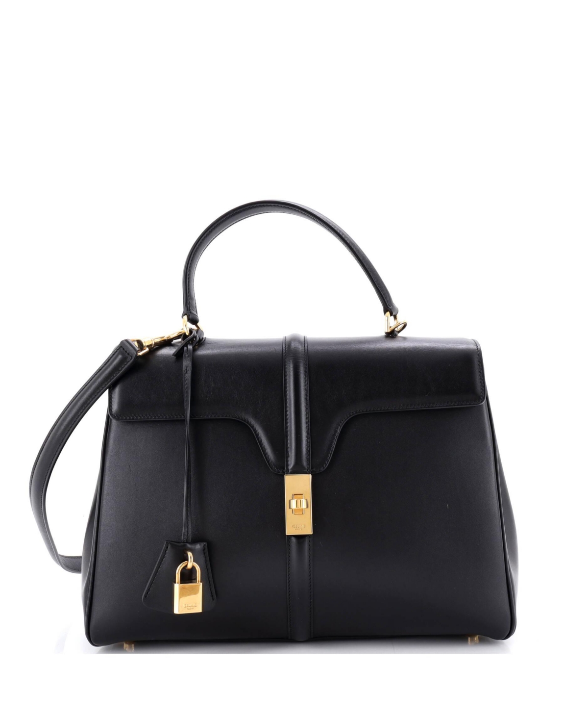 Click here for Pre-Owned Celine Medium 16 Top Handle Bag Smooth C... prices