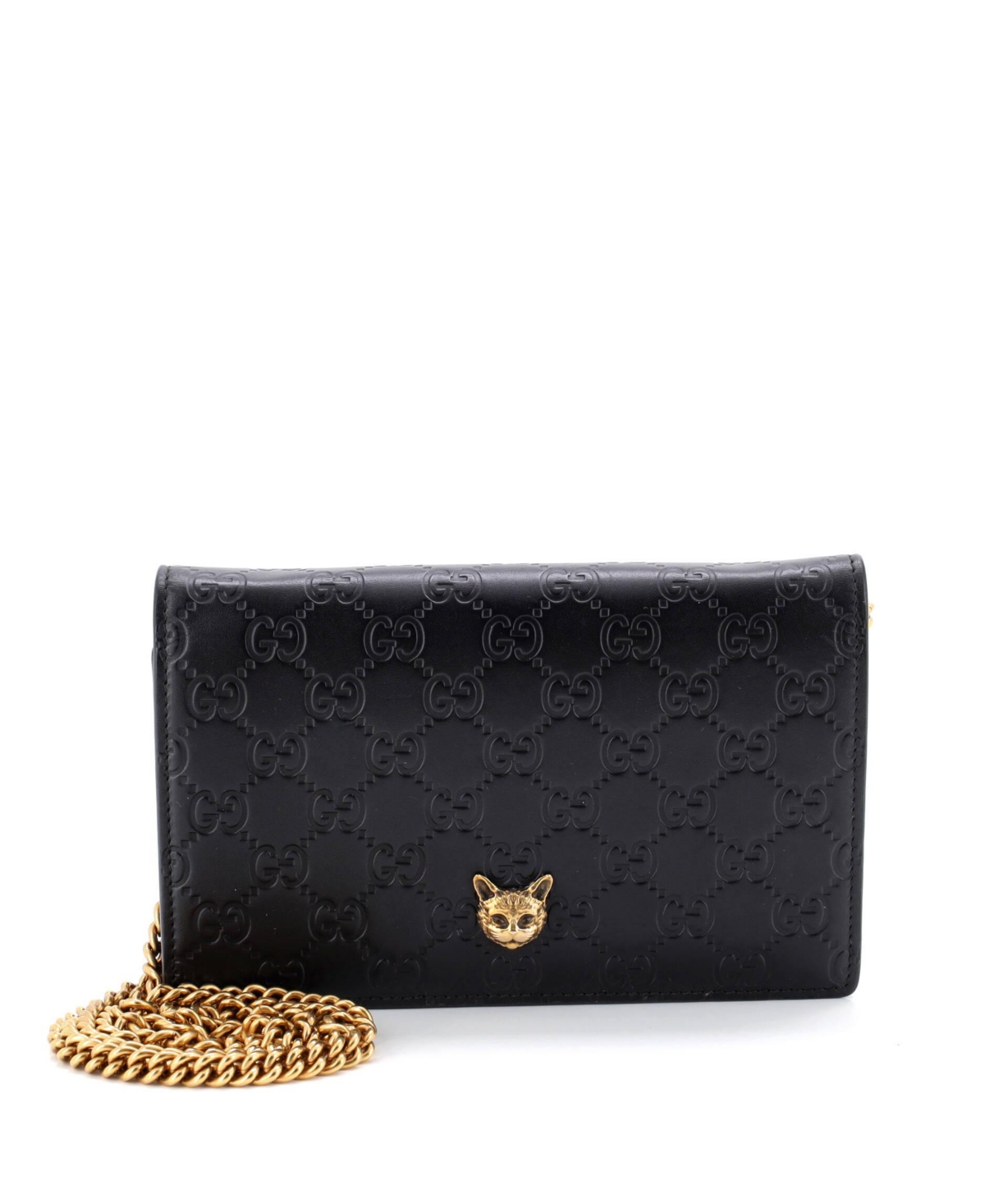 Click here for Pre-Owned Gucci Crystal Cat Wallet on Chain Guccis... prices