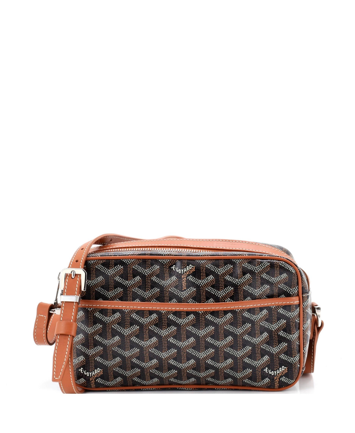 Click here for Pre-Owned Goyard Cap Vert Bag Coated Canvas - Brow... prices