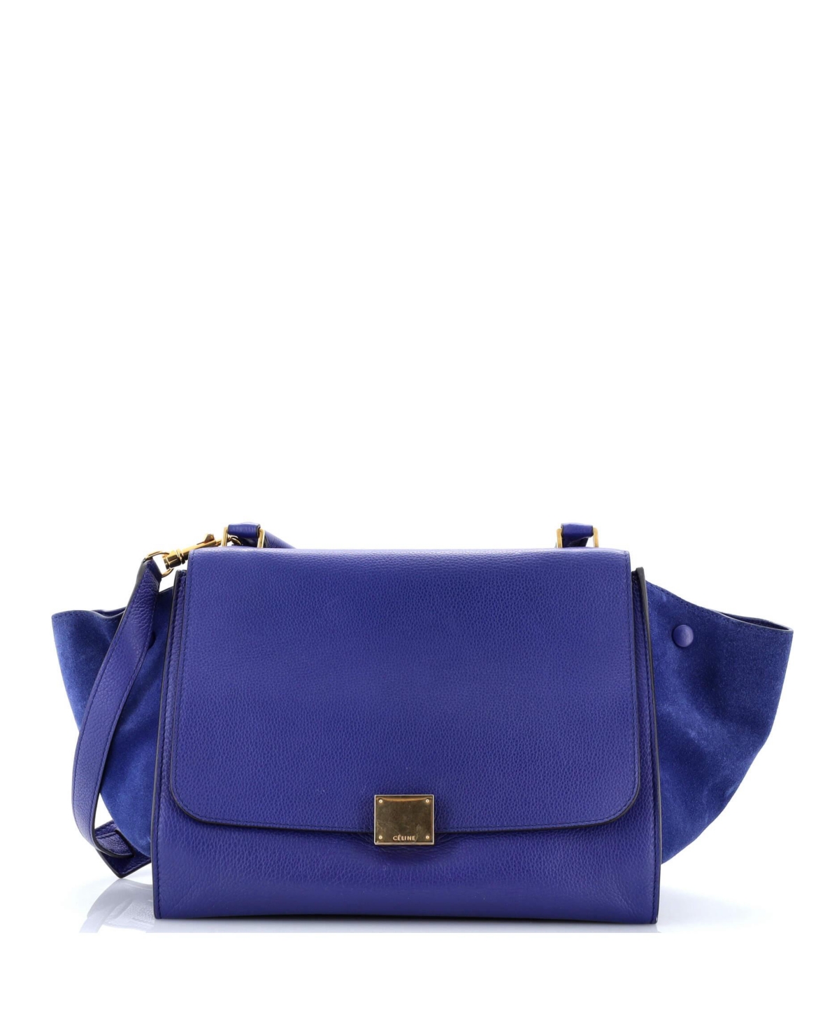 Click here for Pre-Owned Celine Medium Trapeze Bag Leather - Blue prices