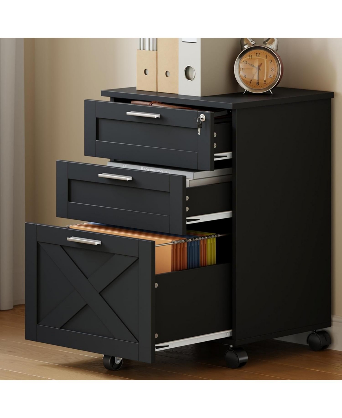 Click here for gaomon 3-Drawer File Cabinet with Lock  Mobile Und... prices