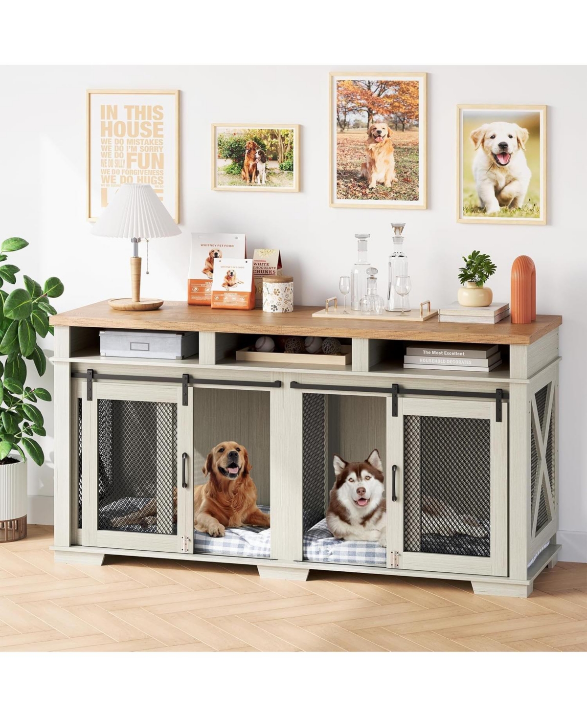 Click here for gaomon Dog Crate Furniture  71 in Heavy Duty Dog K... prices