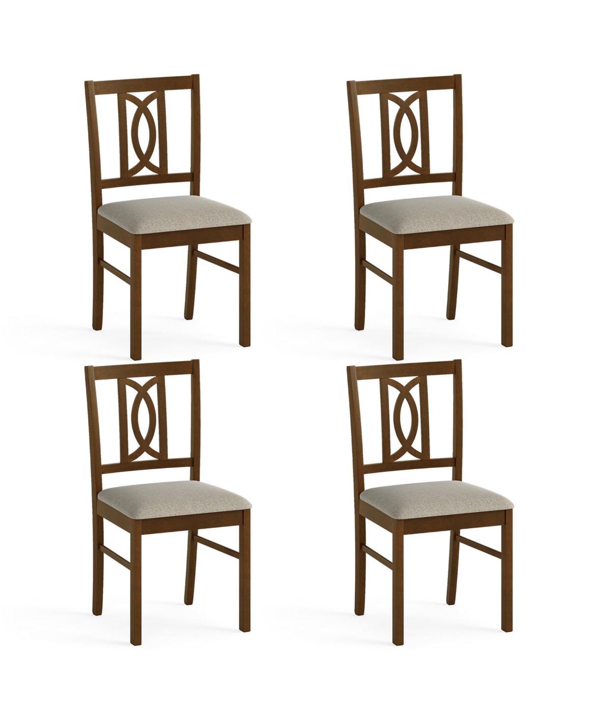 Click here for Gymax Dining Chairs Set of 4 w/Hollowed Backrest a... prices