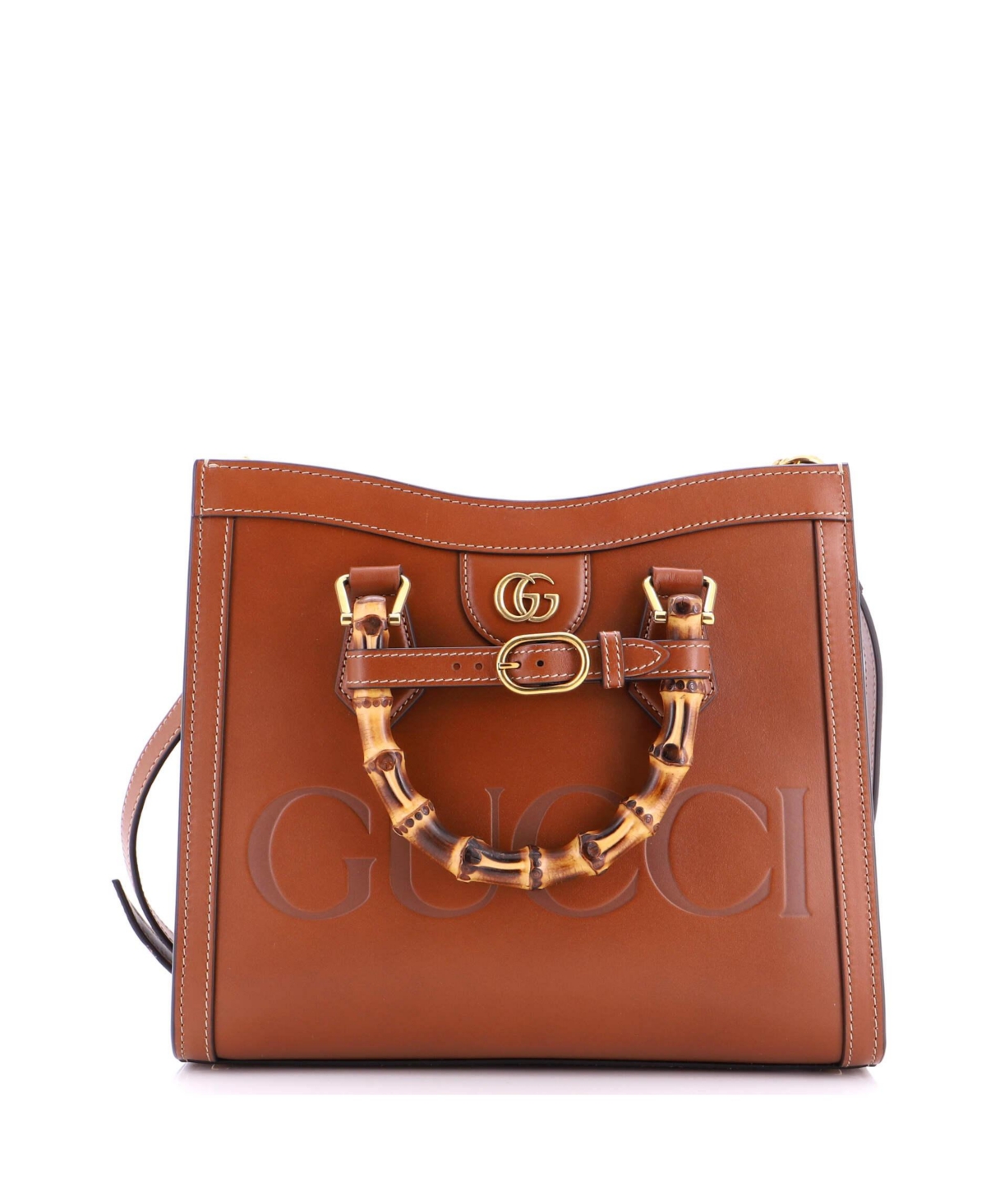 Click here for Pre-Owned Gucci Small Diana Nm Logo Bamboo Handle... prices