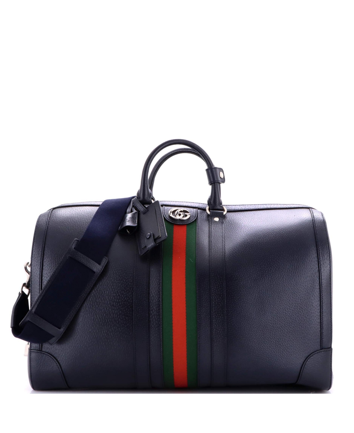 Click here for Pre-Owned Gucci Large Savoy Web Convertible Duffle... prices